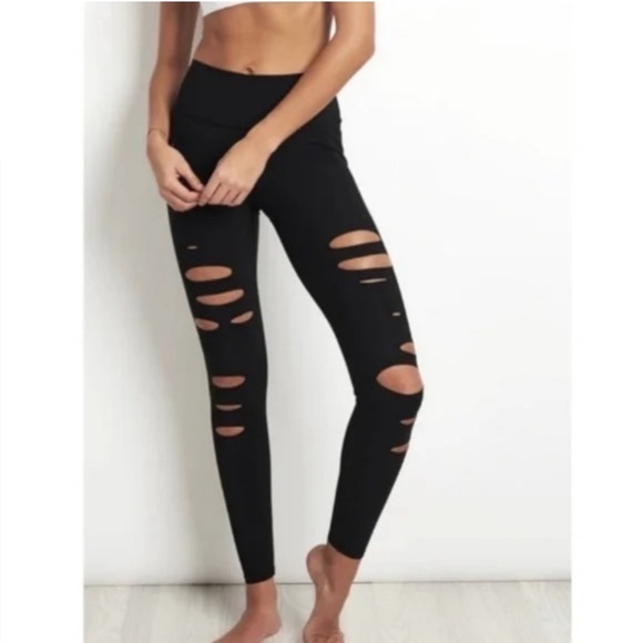 ALO Yoga | Pants & Jumpsuits | Alo Yoga Ripped Warrior High Waist ...